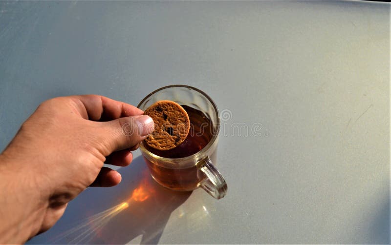 Biscuit and Turkish Tea with Colorful Shadow Stock Photo - Image of ...