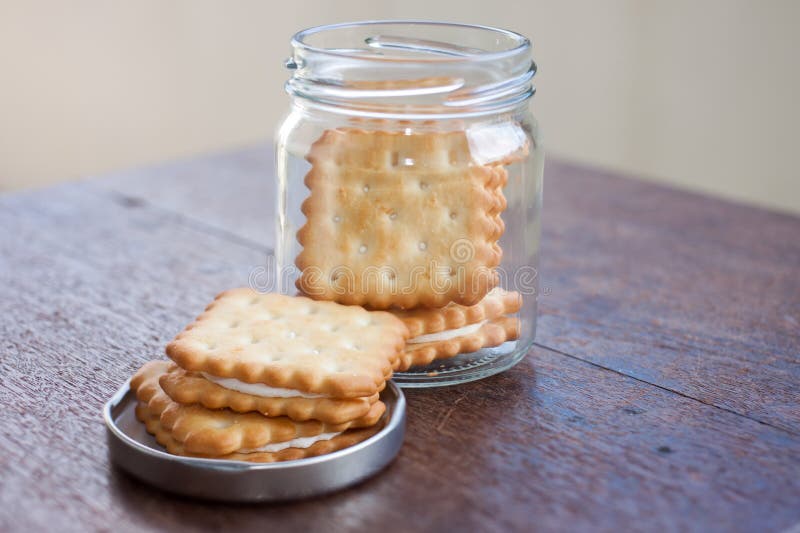 Biscuits in Bottle stock image. Image of table, brown - 45795615