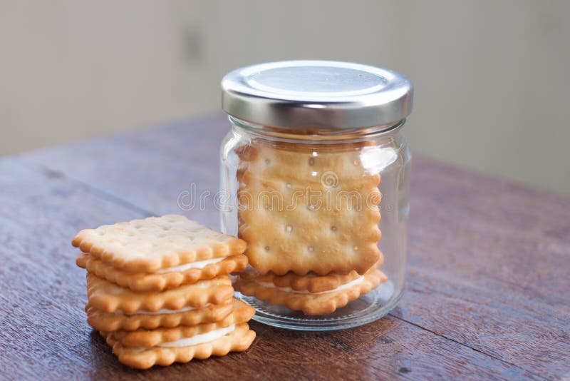 Biscuits in Bottle stock image. Image of table, brown - 45795615