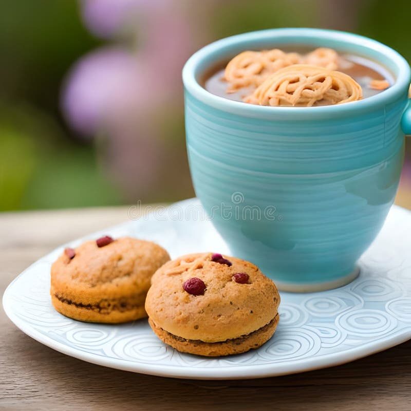 Biscuits with Colorful Toppings of Various Flavors, Served on a Plate ...
