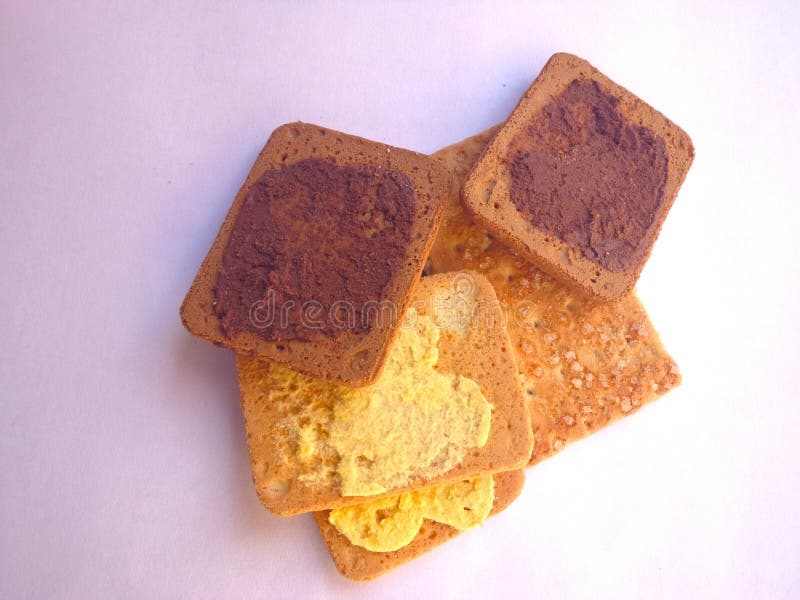 Biscuits Come Several Shapes Flavors Such Chocolate Durian Cream Stock ...