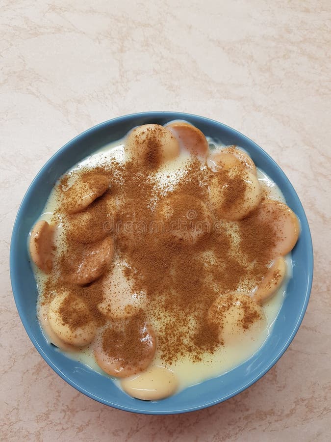 One Cup of Pudding with Biscuits Stock Image - Image of elegant ...