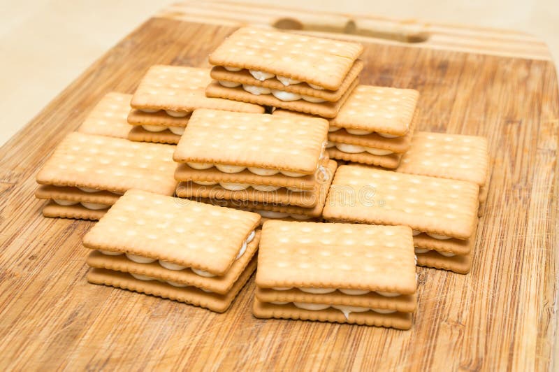 Square biscuits stock image. Image of stack, food, biscuits - 49843285