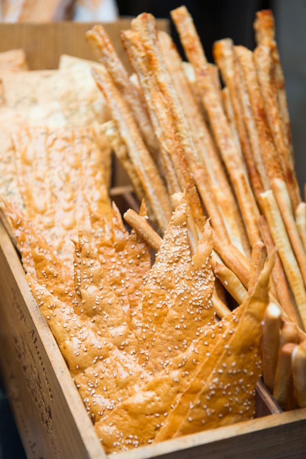 Biscuits Crispy Bread Appetizer before Dinner Stock Photo - Image of ...