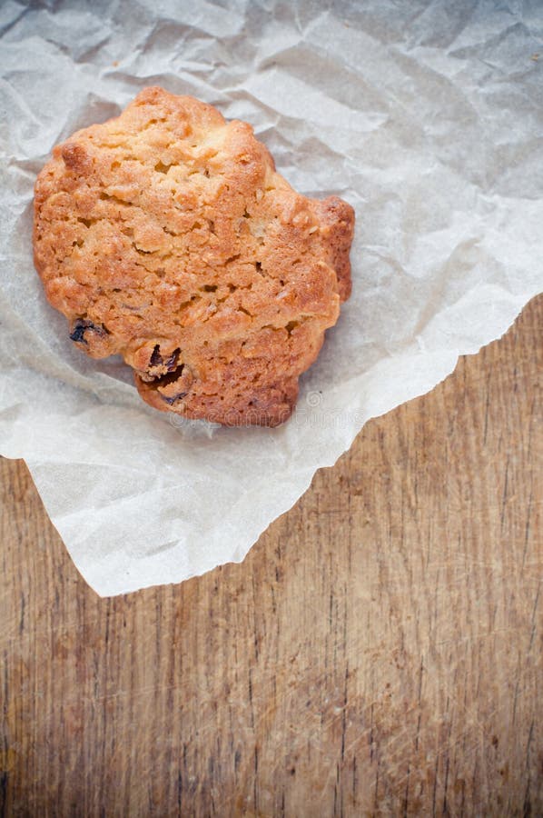 Biscuits on crumpled paper stock photo. Image of paper - 26966236