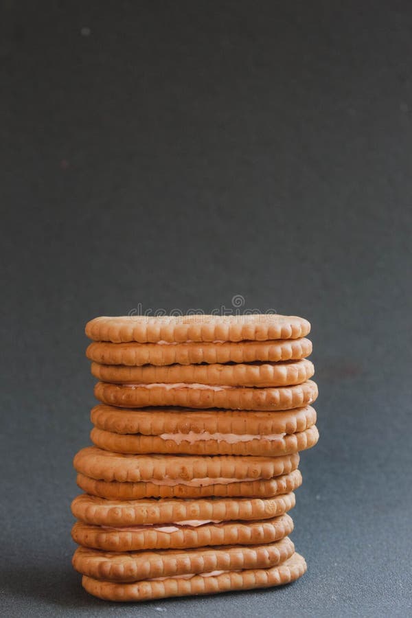 Stacked Biscuits 3 stock image. Image of brown, ingredient - 346591779