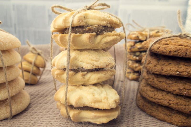 Biscuits stock image. Image of cookies, nuts, biscuit - 104659505