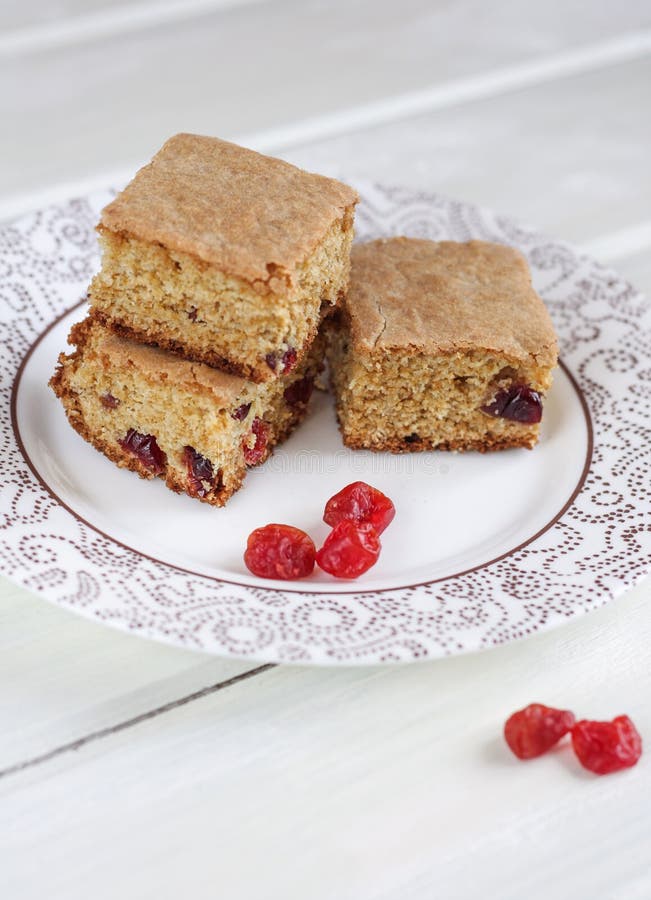 Biscuits with Dried Cherries Stock Photo - Image of dessert, cherries ...