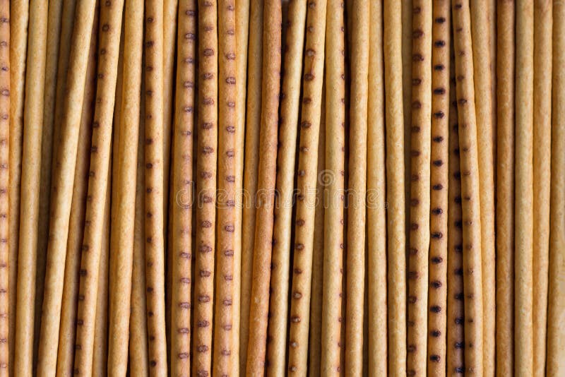 Biscuits in the Form of Long Thin Straws of Yellow and Brown Col Stock ...