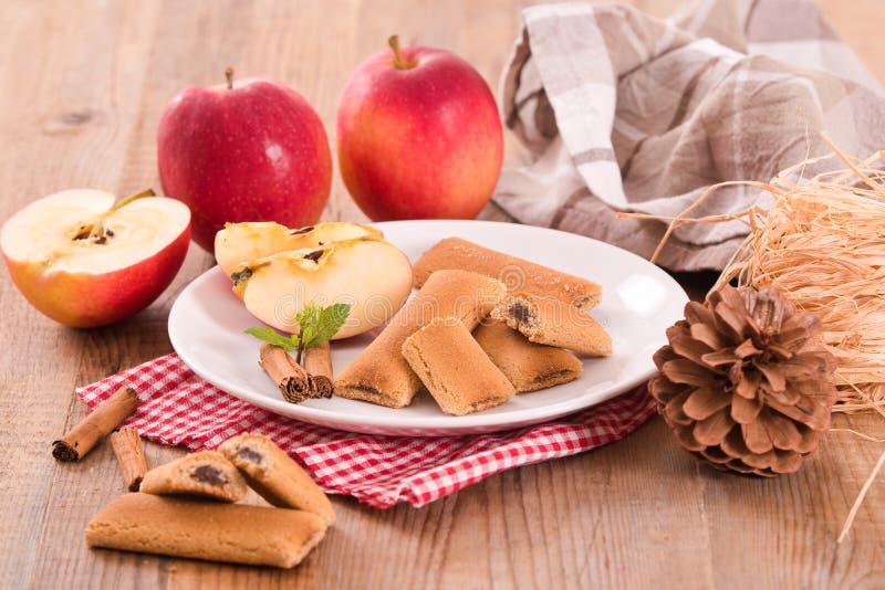 Biscuits with Fruit Filling. Stock Image - Image of fruit, apple: 100702801