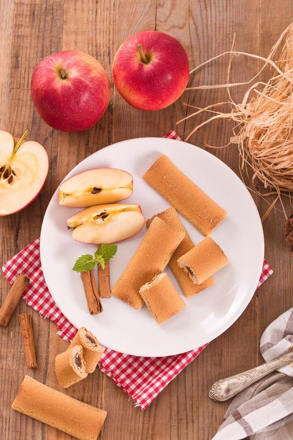 Biscuits with Fruit Filling. Stock Image - Image of gastronomy, mint ...