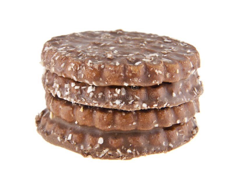 Biscuits in Glaze Isolated on White Background Stock Image - Image of ...