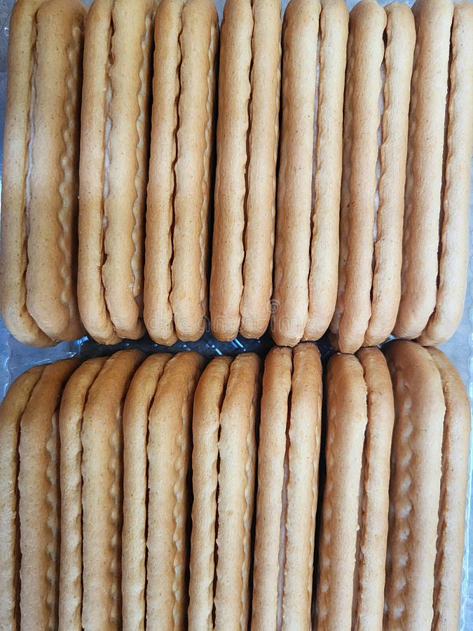 Close-up of Biscuits Neatly Arranged in Their Packaging Stock Image ...