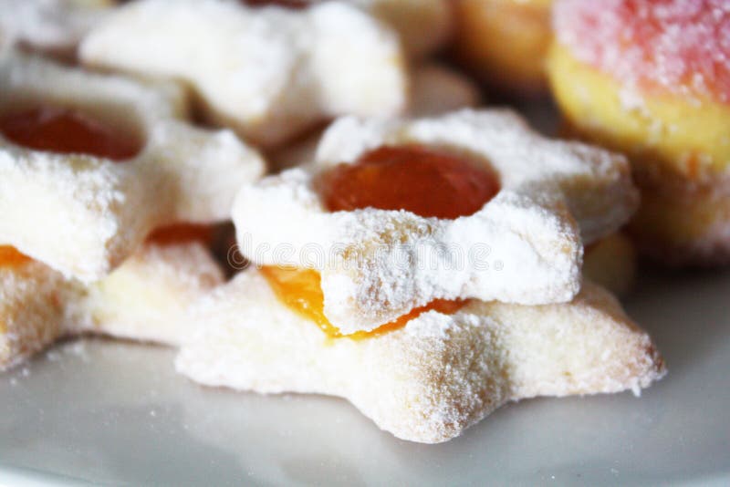 Biscuits homemade with jam stock photo. Image of snack - 110123394