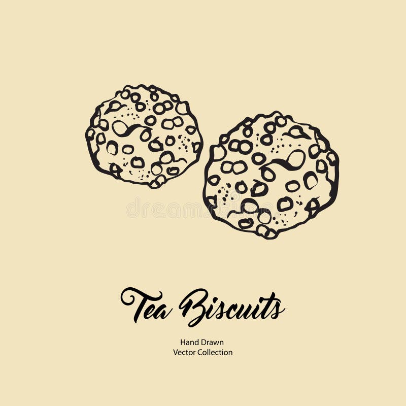 Biscuits Isolated Hand Drawn Vector Set, Line Illustration Old Style ...