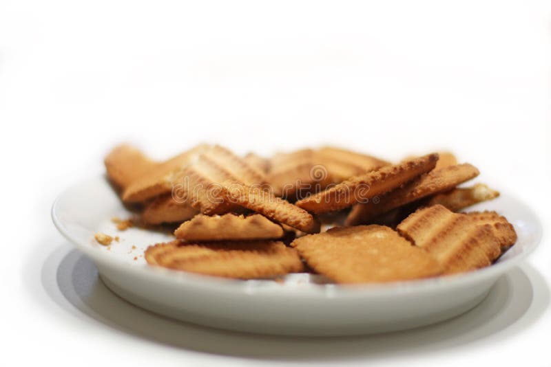 Biscuits on a plate stock image. Image of cookies, close - 12751049