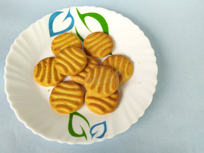 Biscuits on a Plate for Afternoon Tea. Stock Image - Image of cracker ...