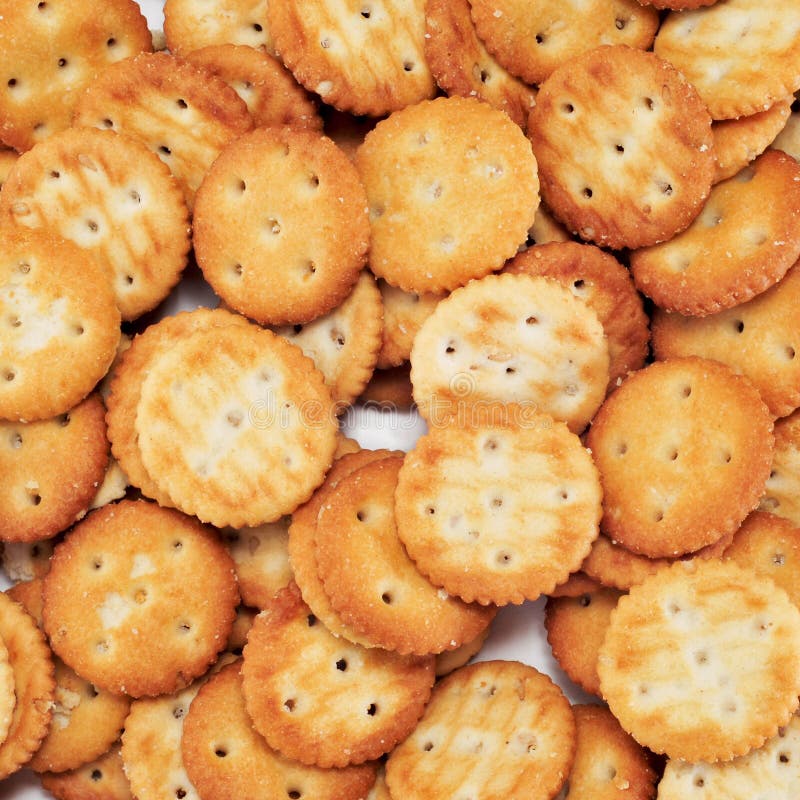 Cookies Ronds. Fond De Biscuits Croustillant. Pile De Biscuits Photo ...