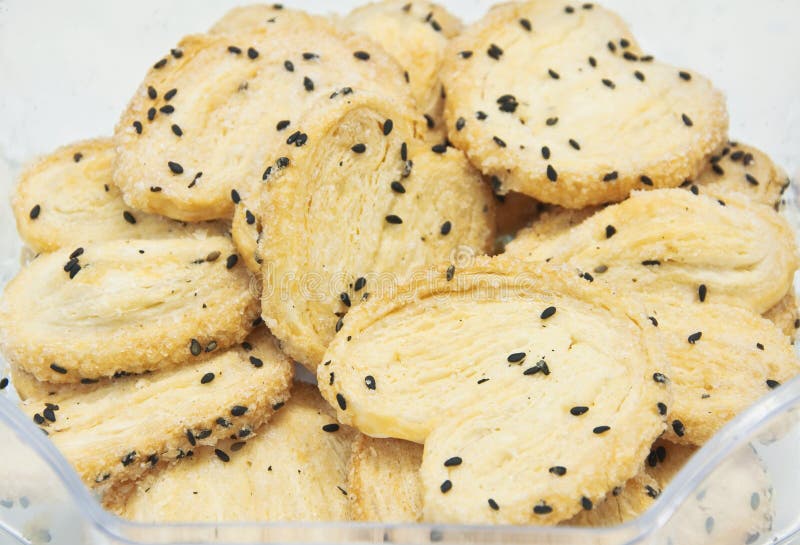 Biscuits with sesame stock image. Image of meal, space - 45050517