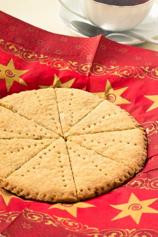 Biscuits Sliced into Pieces Stock Photo - Image of cookie, porcelain ...