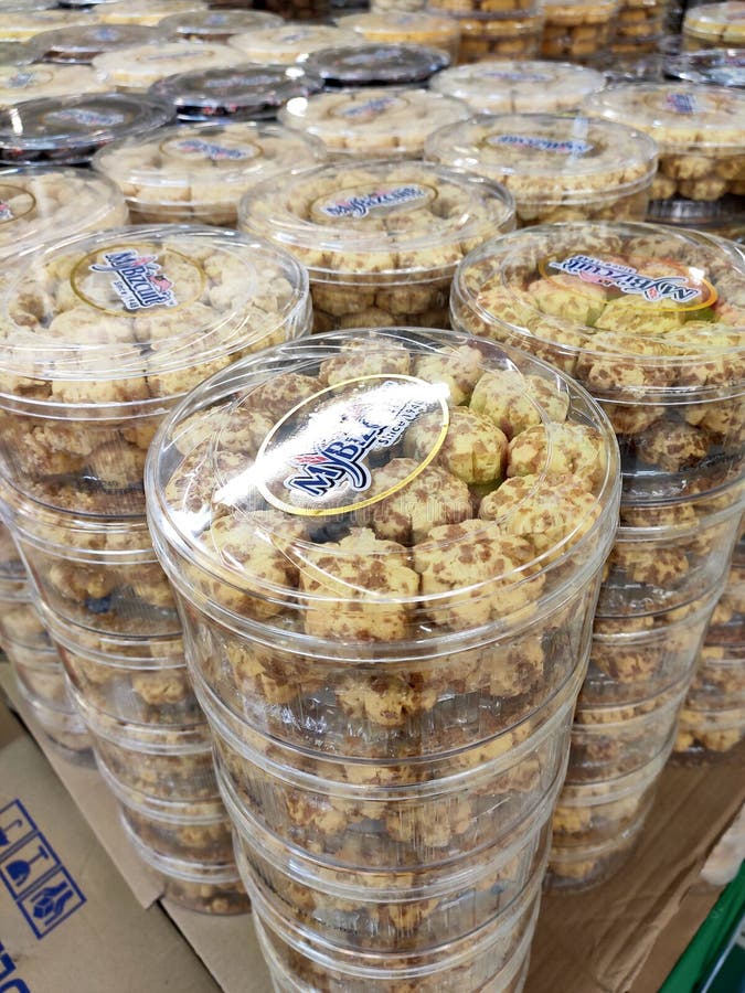 The Biscuits are Sold in Transparent Plastic Containers and are Sorted ...