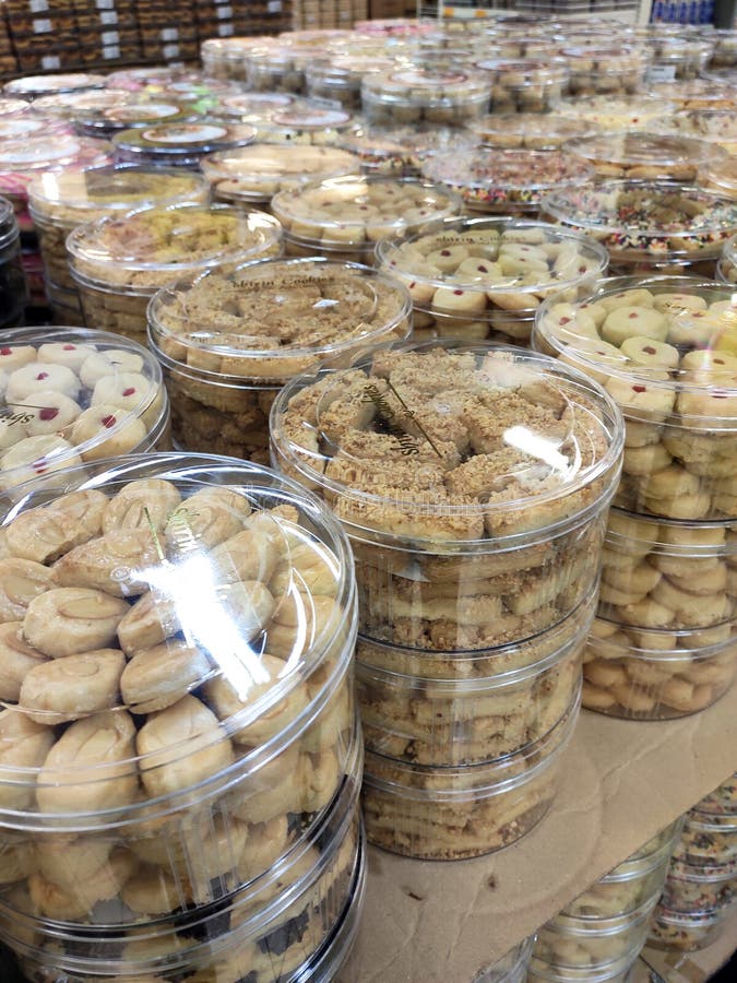 The Biscuits are Sold in Transparent Plastic Containers and are Sorted ...