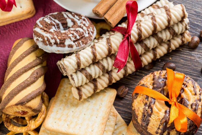 Biscuits on table stock image. Image of cinamon, beans - 102275195