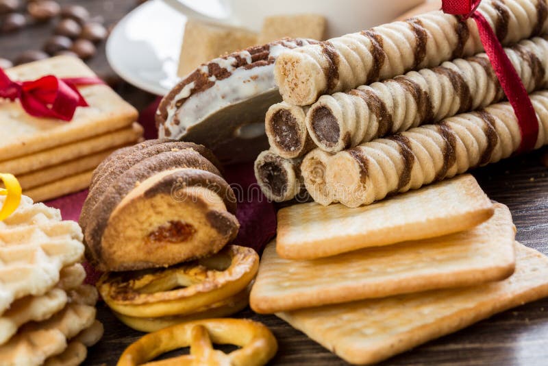 Biscuits on table stock image. Image of baked, christmas - 63902735