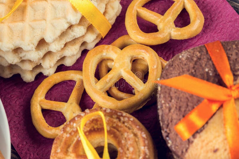Biscuits on table stock photo. Image of cook, aromatic - 64456888