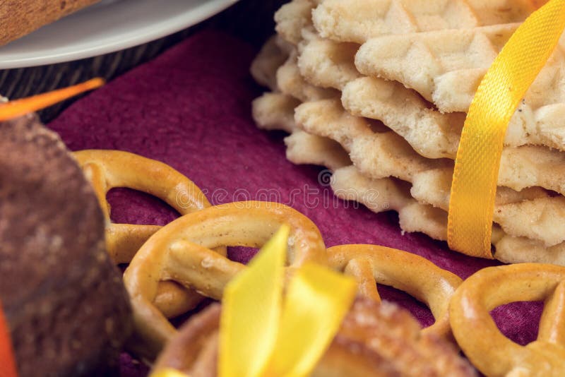 Biscuits on table stock photo. Image of health, baked - 92792646