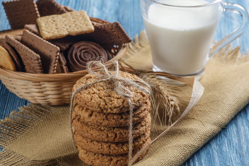 Biscuits on table stock image. Image of drink, biscuits - 87726113