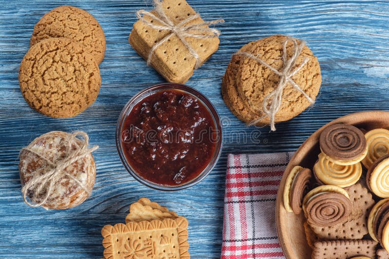 Biscuits on table stock photo. Image of breakfast, healthy - 83935530