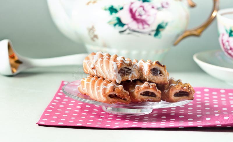Biscuits and tea service stock image. Image of drink - 28718461