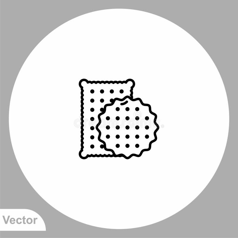 Biscuits Icon, Cracker, Food, Breakfast, Eat Stock Vector ...