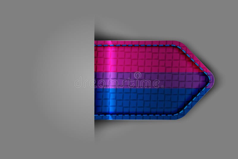 Bisexual Pride Flag in the Form of a Glossy Textured Label or Bookmark ...