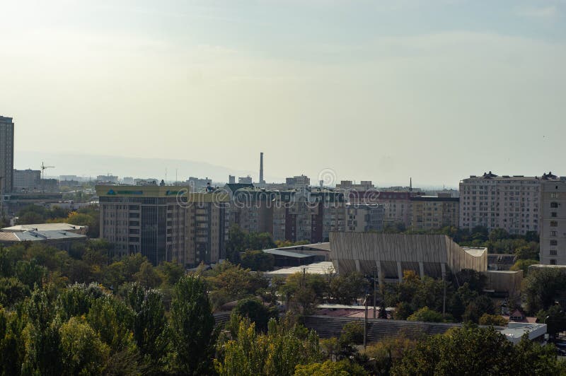 Bishkek City Center View from Above Stock Image - Image of urban ...