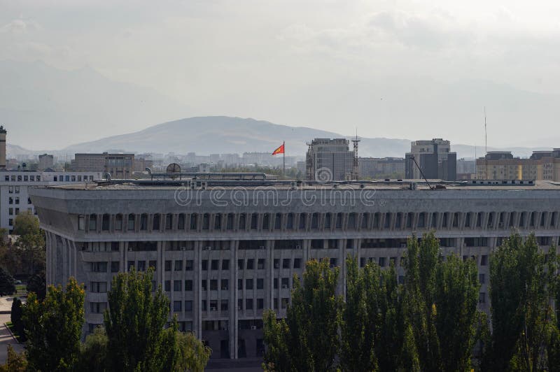 Bishkek City Center View from Above Stock Photo - Image of landscape ...