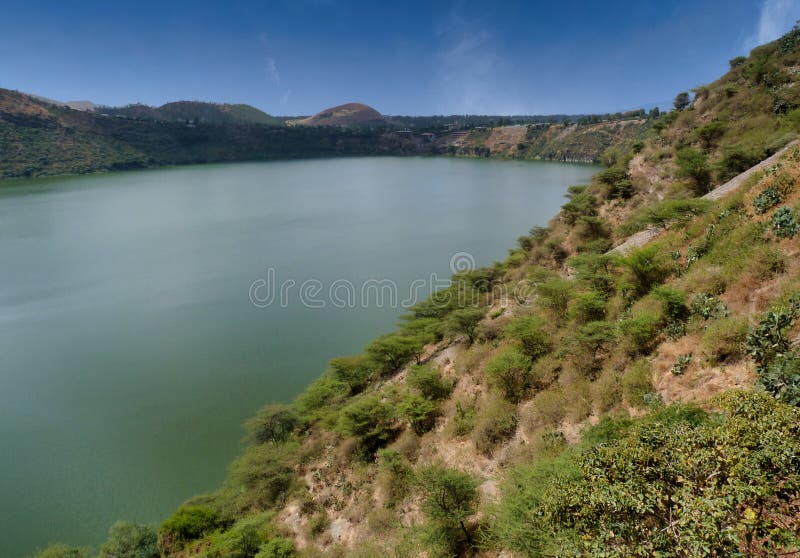 Bishoftu Lake, Debre Zeyit, Ethiopia Stock Photo - Image of looking ...