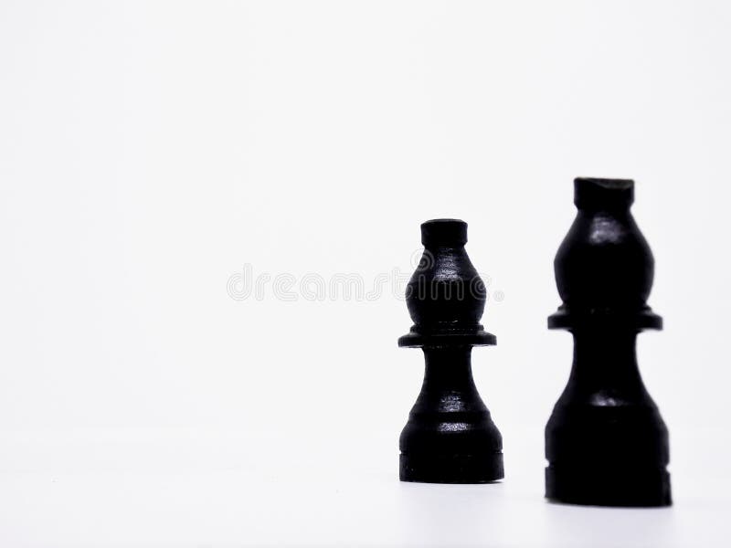 Bishop Character with Black Color in Chess Game Stock Image - Image of ...
