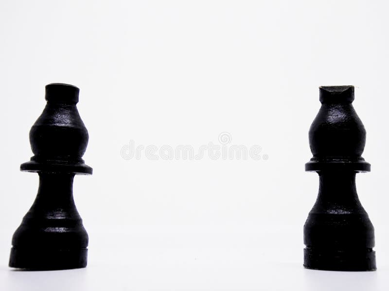 Bishop Character with Black Color in Chess Game Stock Image - Image of ...