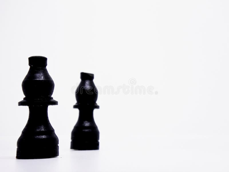 Bishop Character with Black Color in Chess Game Stock Image - Image of ...