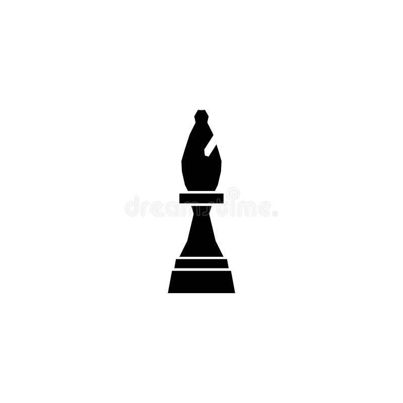 Bishop chess icon stock vector. Illustration of hobby - 224070748