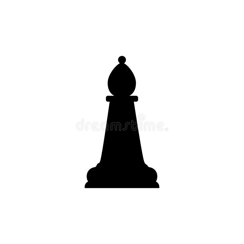 Bishop Chess Icon. Vector Illustration, Flat Design Stock Illustration ...