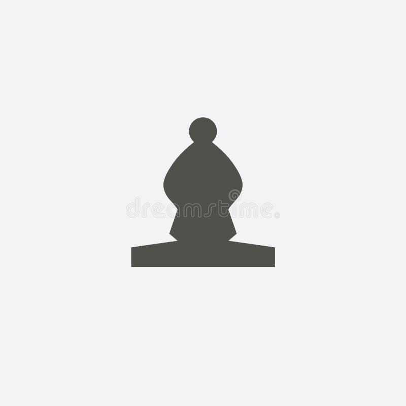 Bishop Chess Piece Icon. Chess Bishop Isolated Icon Stock Illustration ...