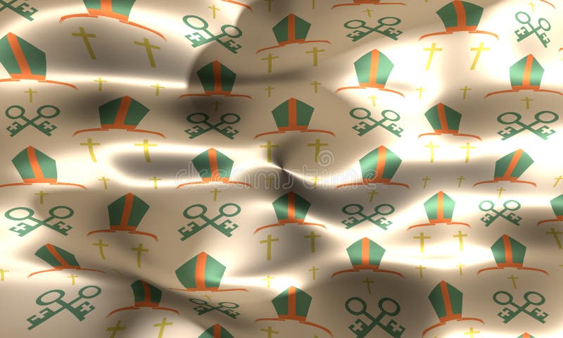 Bishop mitre and keys. stock illustration. Illustration of religious ...