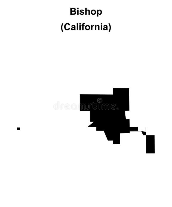 Bishop outline map stock vector. Illustration of blank - 386055749