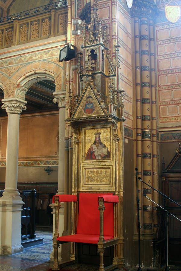 Bishop`s Throne in the Greek Catholic Cathedral of the Holy Trinity in ...