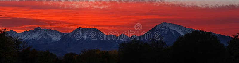 Bishop Sunset stock photo. Image of humphreys, eastern - 84291110