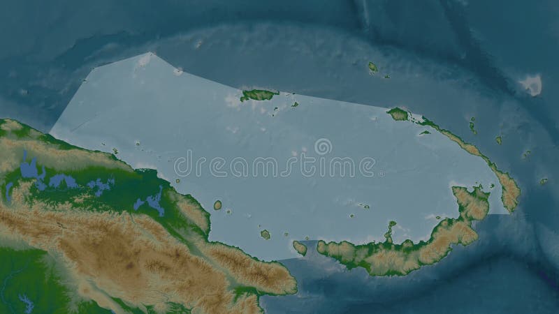 Bismarck Sea Highlighted. Physical Map Stock Illustration ...