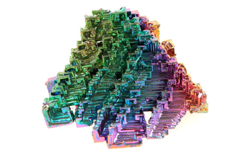 Bismut - Regenboogmetaal Mineraal Stock Foto - Image of lood, element ...
